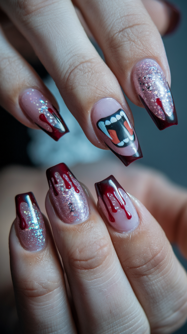21 Cute & Spooky Pink Nails Ideas for this Halloween