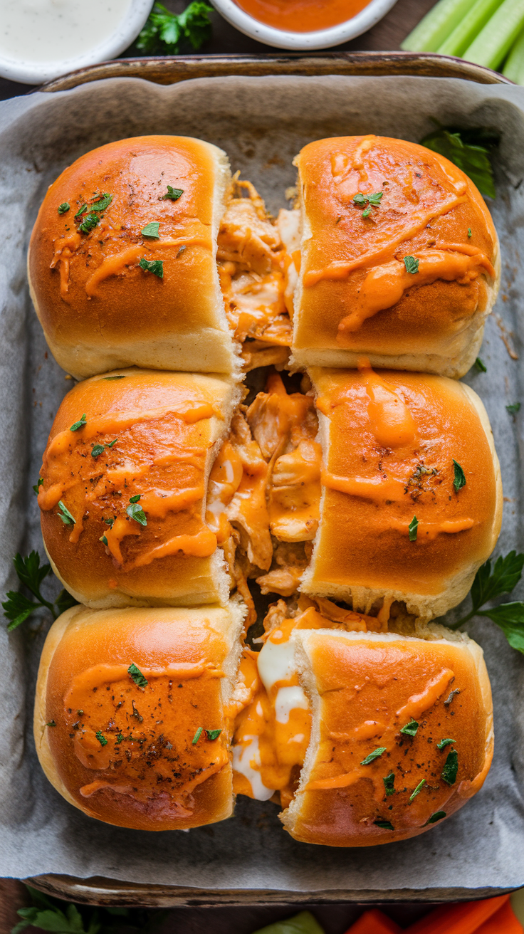 Buffalo Chicken Sliders | Where Tiana Travels