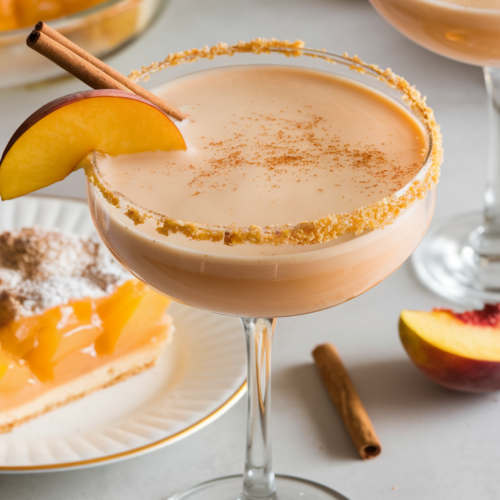 Peach Cobbler Bourbon Martini | Where Tiana Travels