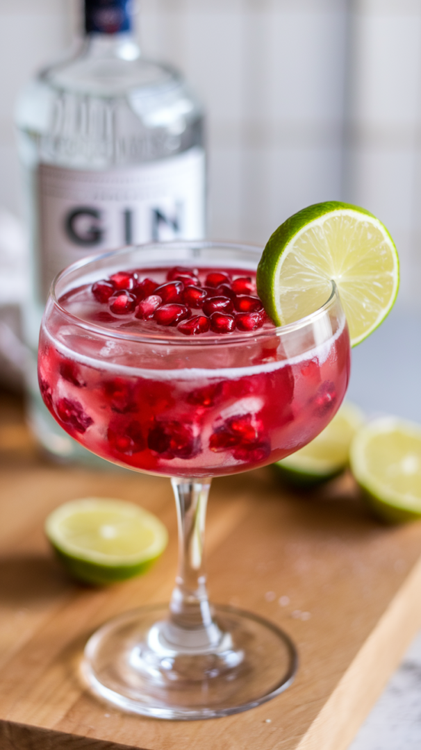 Pomegranate Gin Cocktail | Where Tiana Travels