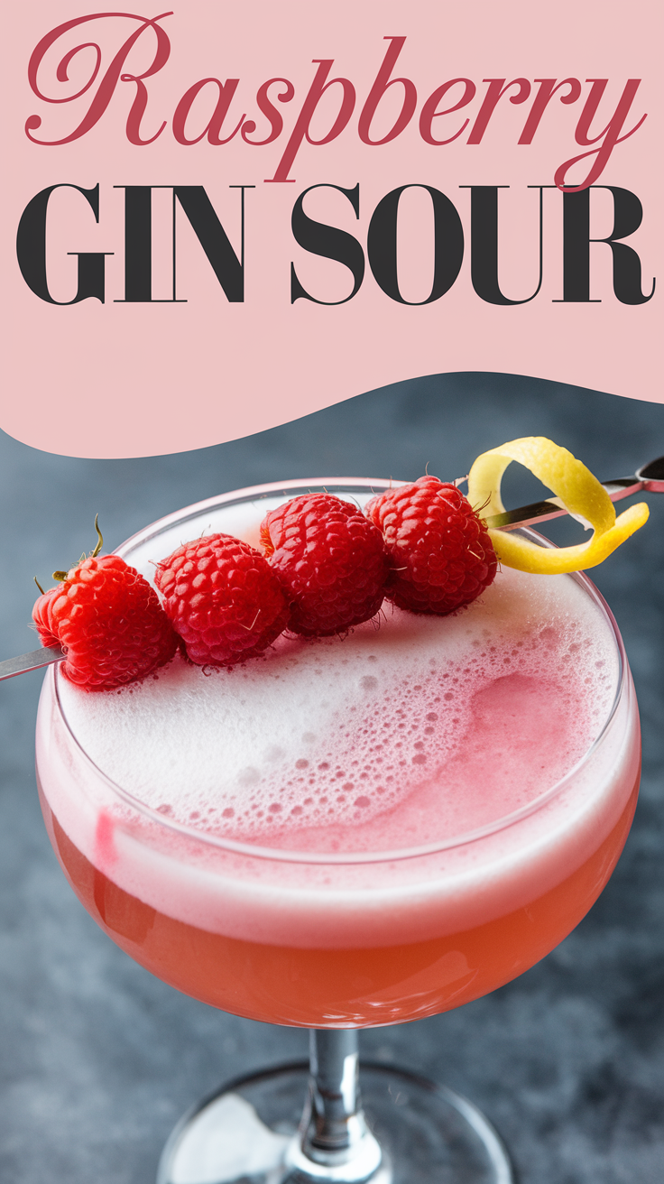 Raspberry Gin Sour | Where Tiana Travels