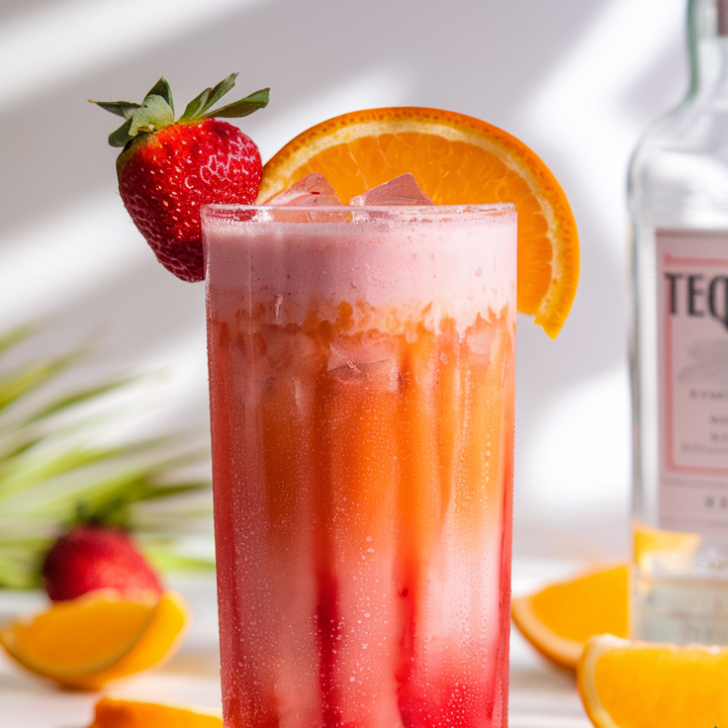 Strawberry Tequila Sunrise | Where Tiana Travels